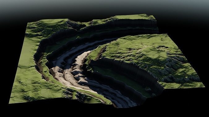 Plateau River 04 3D model | CGTrader