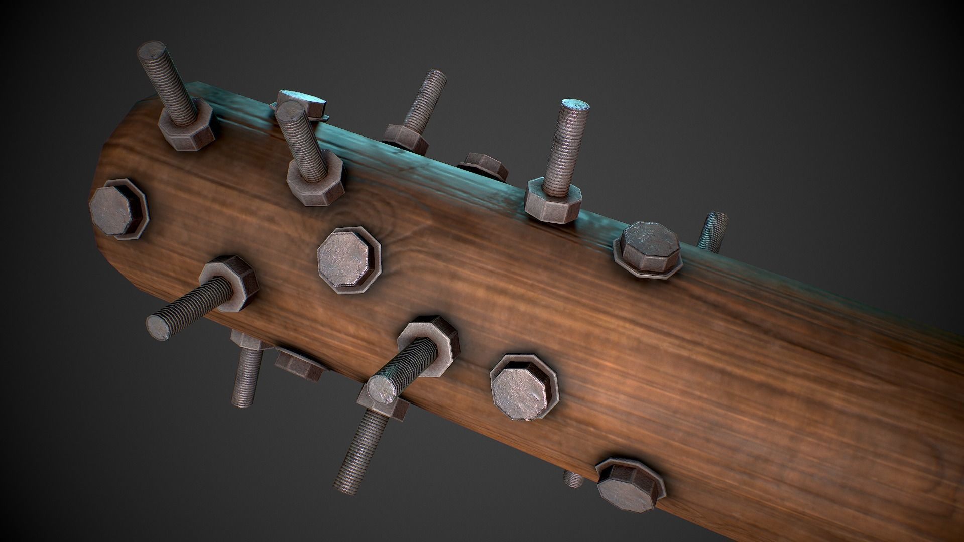 3D model Spiked Baseball Bat Weapon VR / AR / low-poly | CGTrader