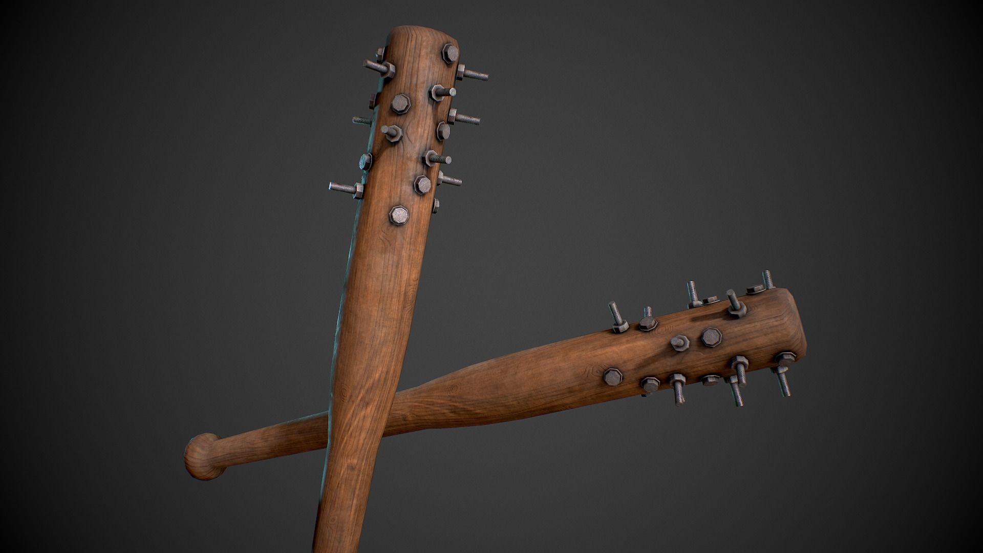 3D model Spiked Baseball Bat Weapon VR / AR / low-poly | CGTrader