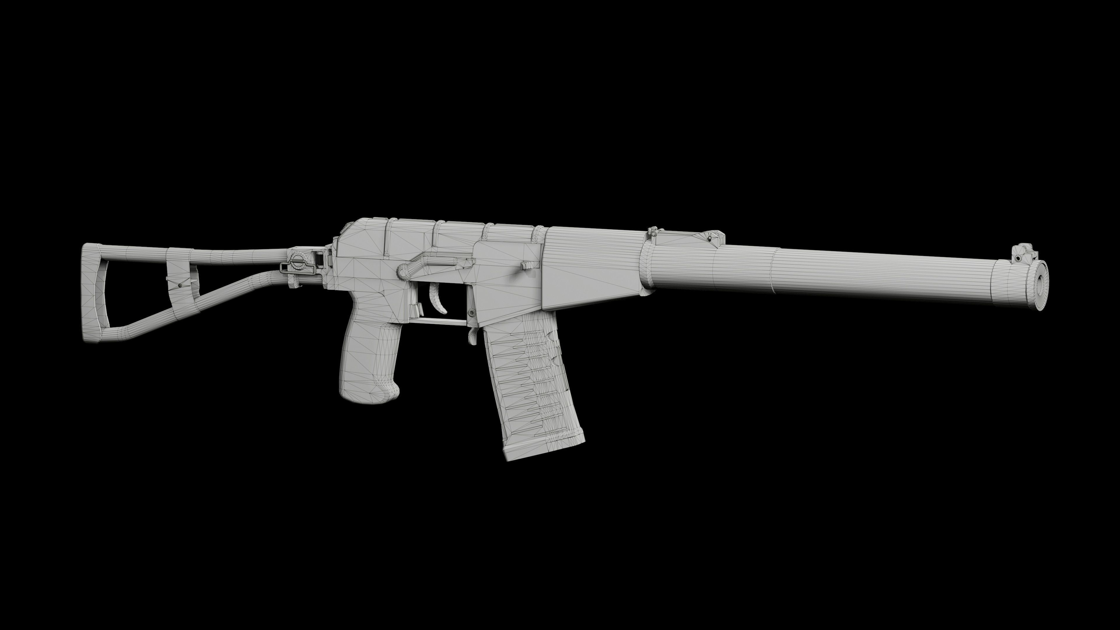 3D model AS VAL russian rifle VR / AR / low-poly | CGTrader