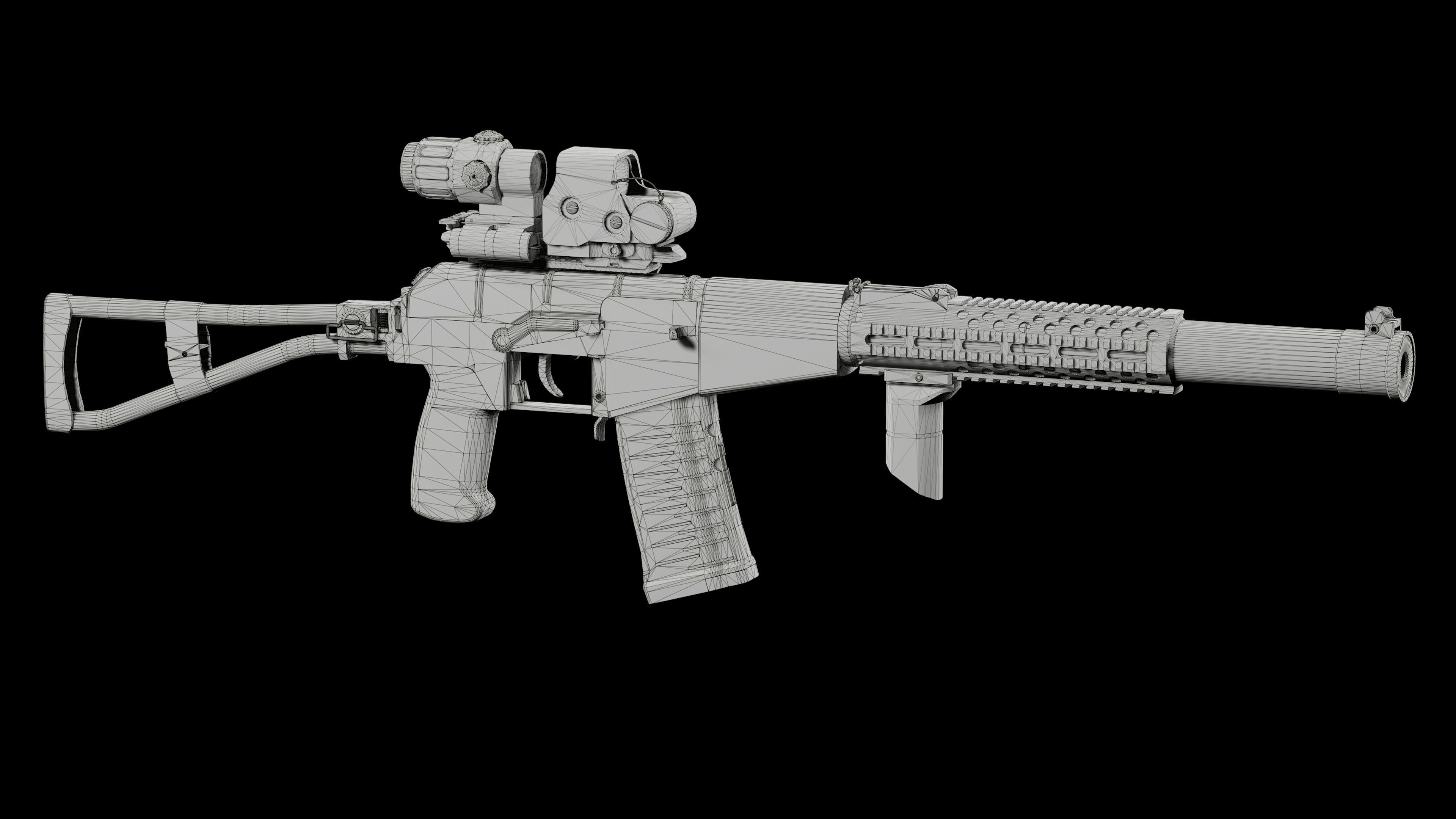 3D model AS VAL russian rifle VR / AR / low-poly | CGTrader