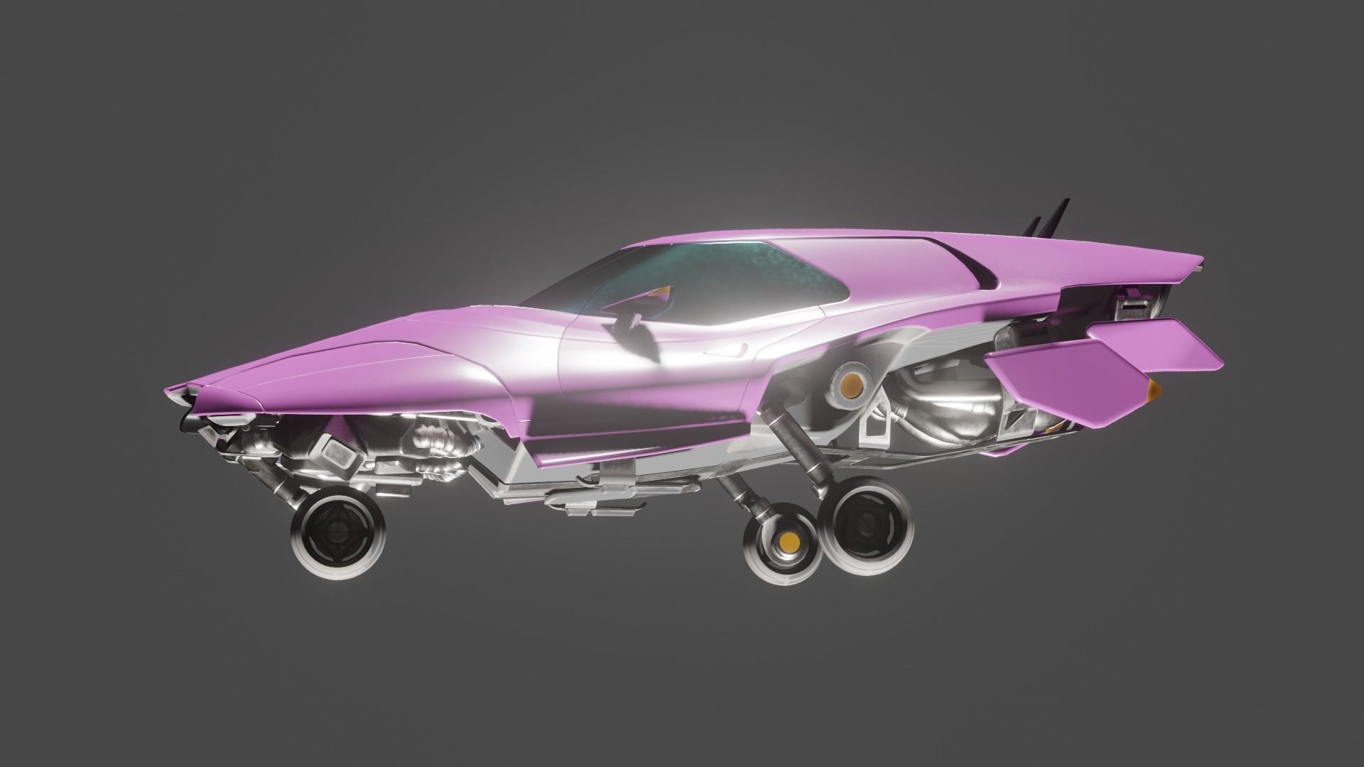 3D model Cyberpunk HoverCar VR / AR / low-poly | CGTrader
