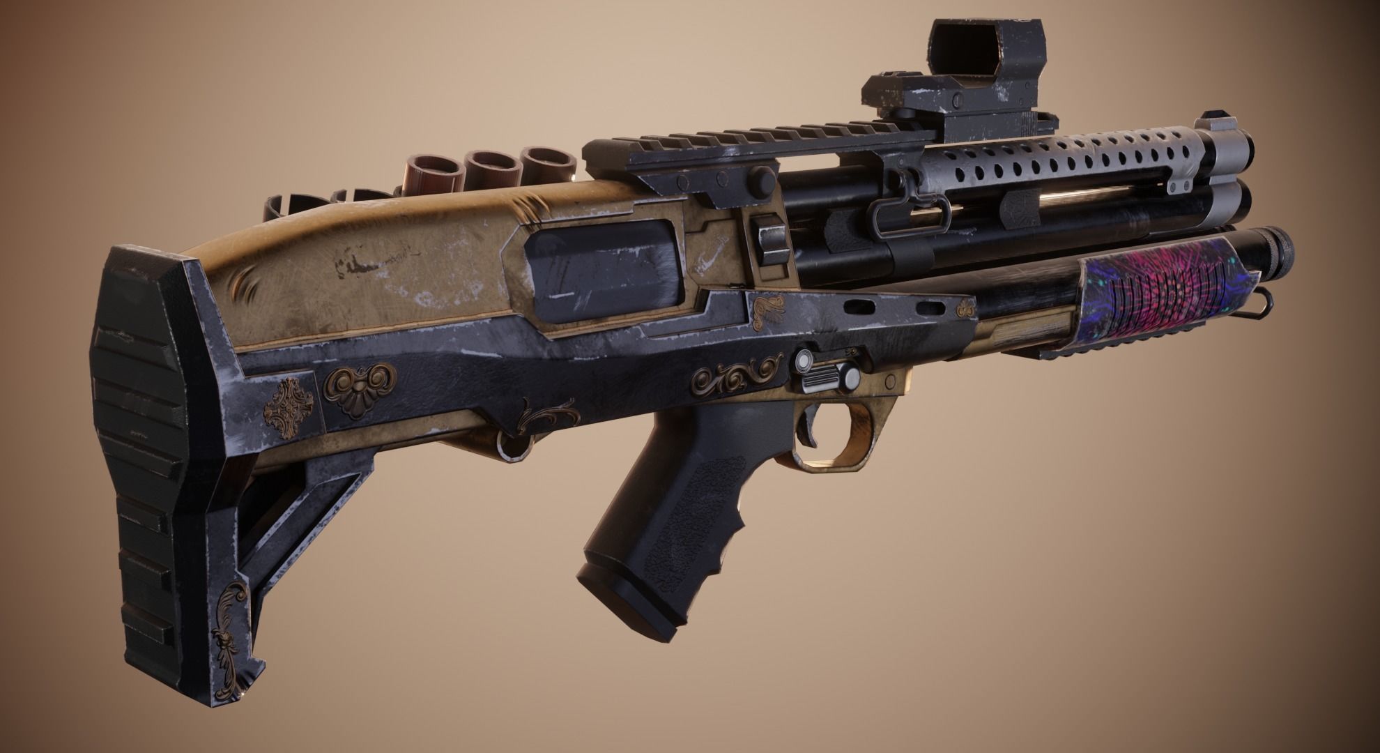 3D model Cool Gun VR / AR / low-poly | CGTrader