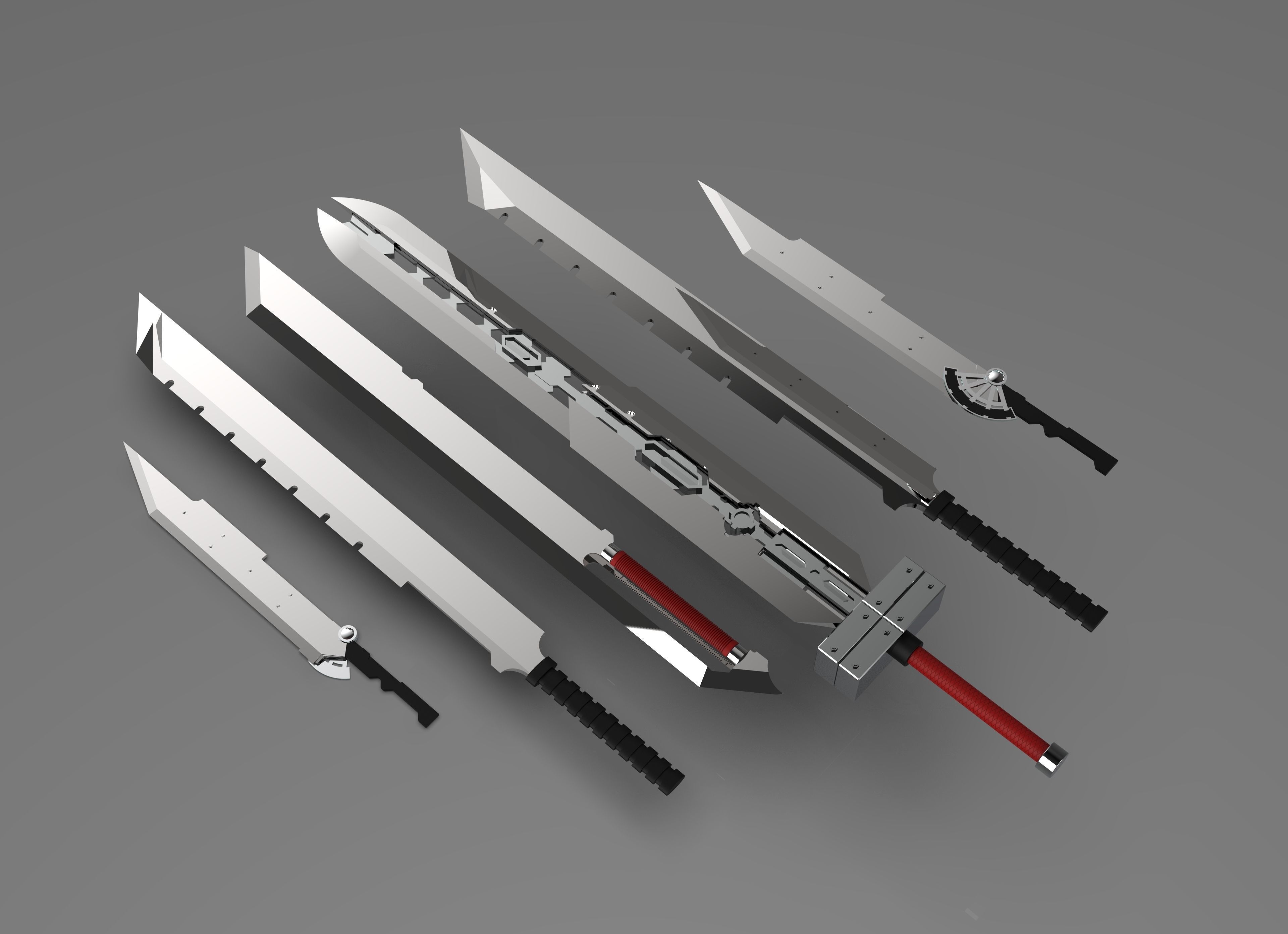 Clouds Fusion Sword 3D model animated | CGTrader