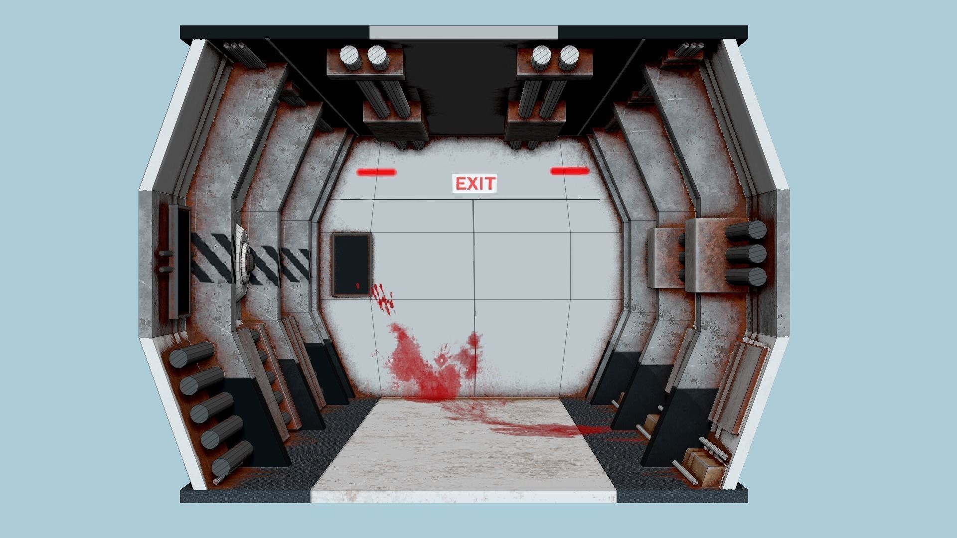 3D model Rust Crime Scene SciFi Backdrop - Scenery Full Perm VR / AR ...