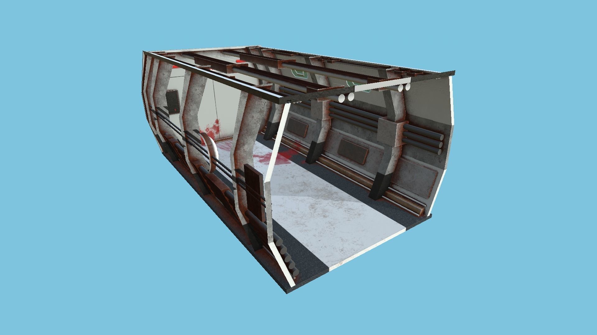 3D model Rust Crime Scene SciFi Backdrop - Scenery Full Perm VR / AR ...