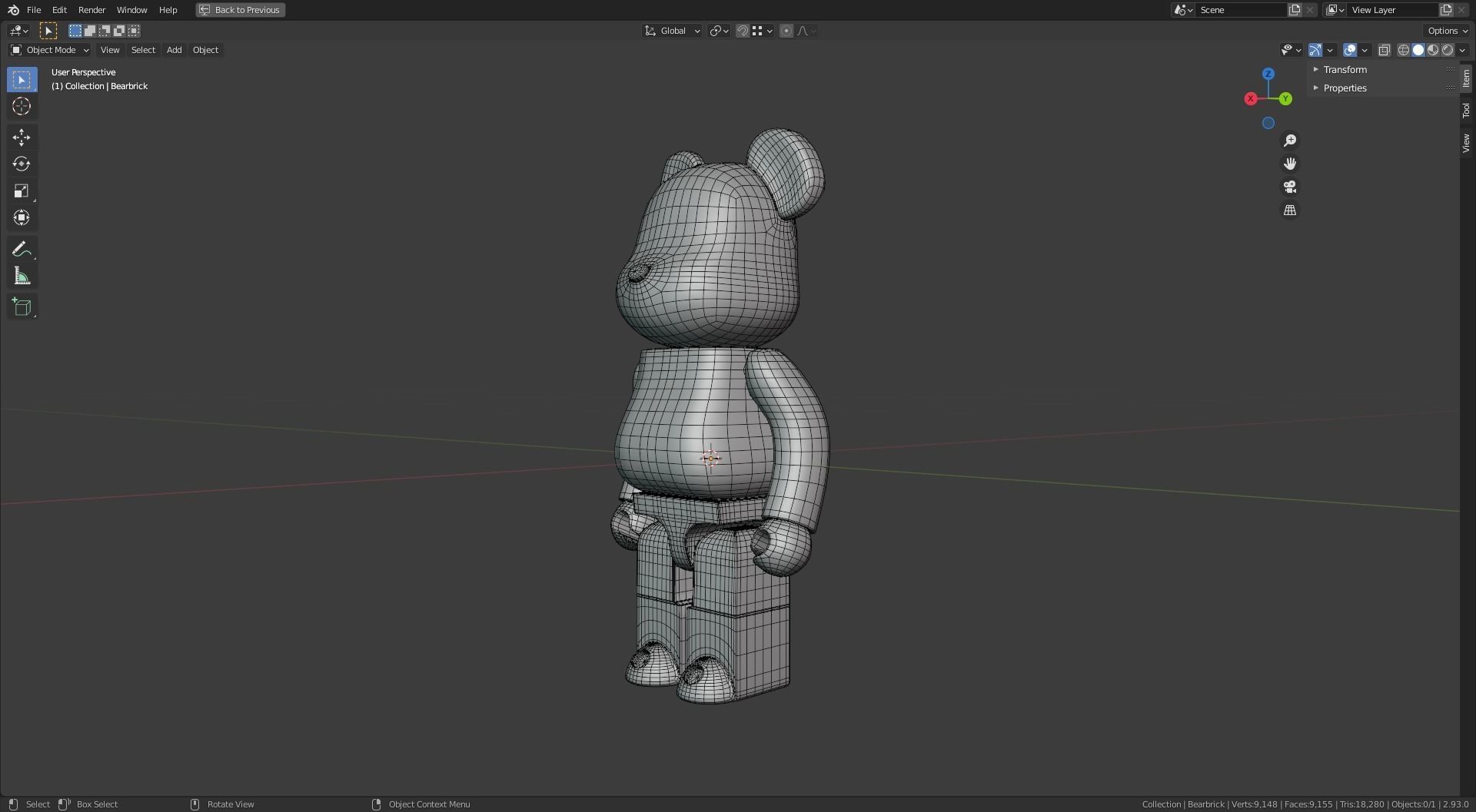 Bearbrick 1 3D model | CGTrader