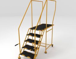 Airport Stairs PSA 3D Model rigged MAX OBJ 3DS LWO LW LWS DXF STL ...