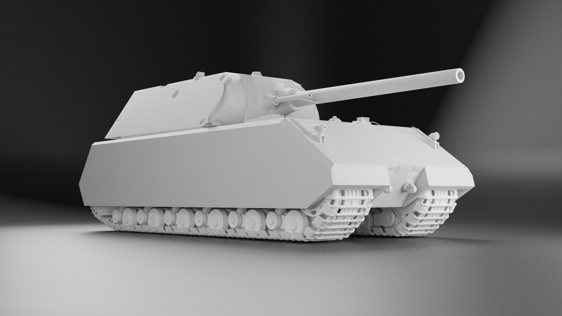 3D model Low Poly Maus Panzer Tank - 3 Skins - Shell VR / AR / low-poly ...