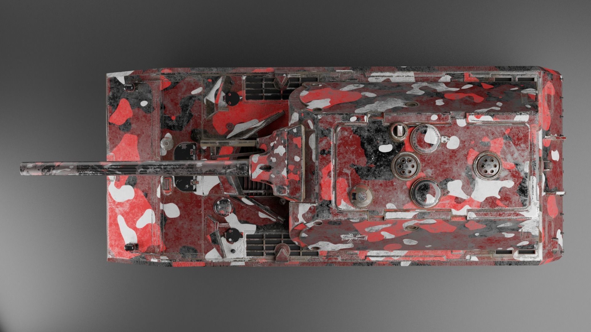 3D model Low Poly Maus Panzer Tank - 3 Skins - Shell VR / AR / low-poly ...