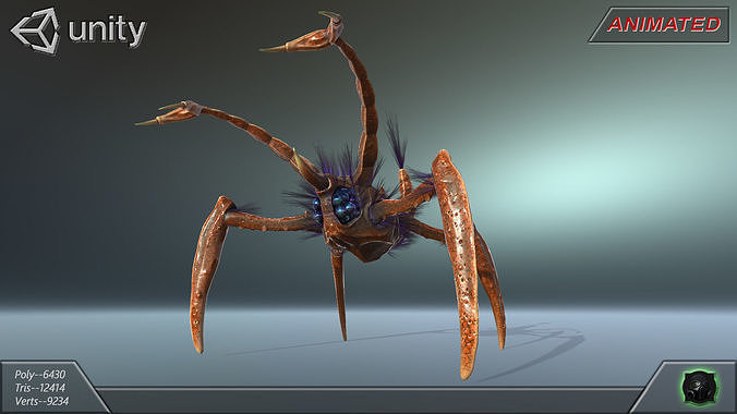 3D model Alien Extraterrestrial Creature 03 VR / AR / low-poly rigged ...