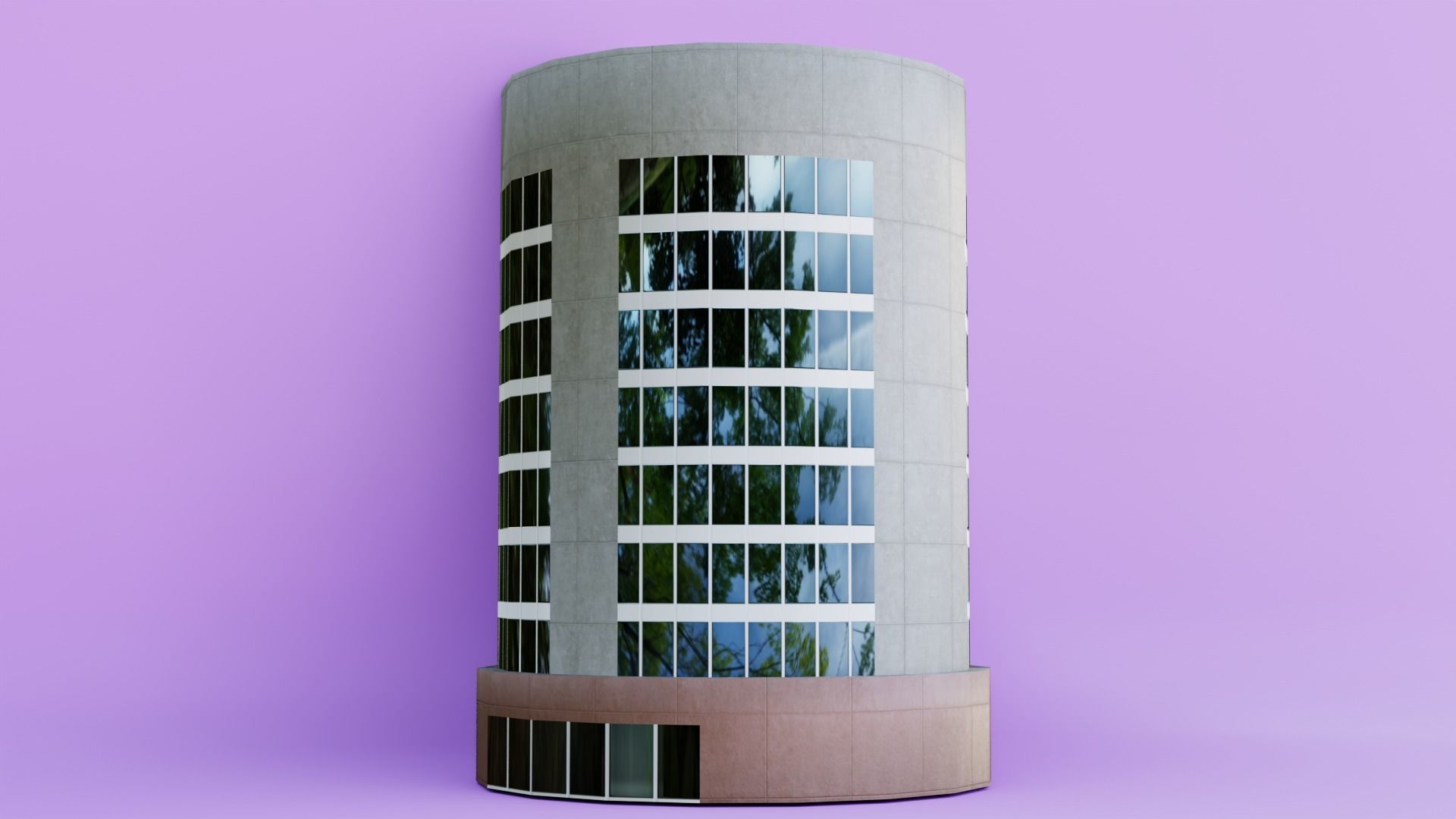 3D model Round office building VR / AR / low-poly | CGTrader