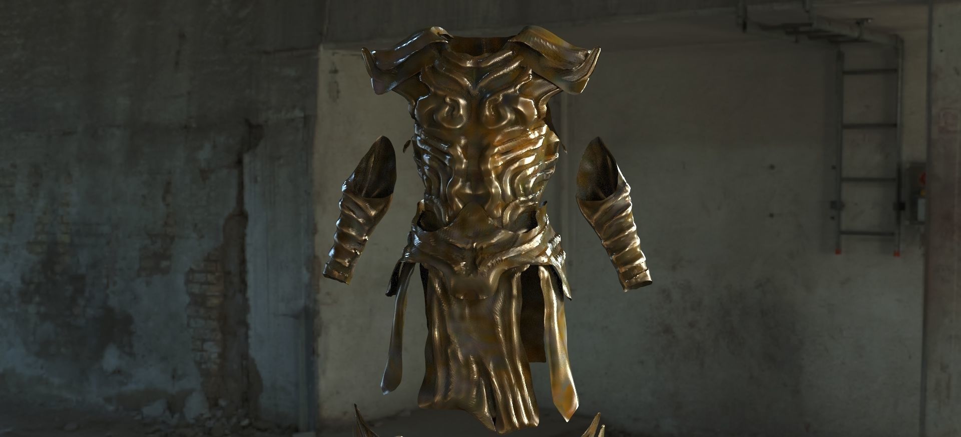 Bronze fantasy armor 3D model | CGTrader