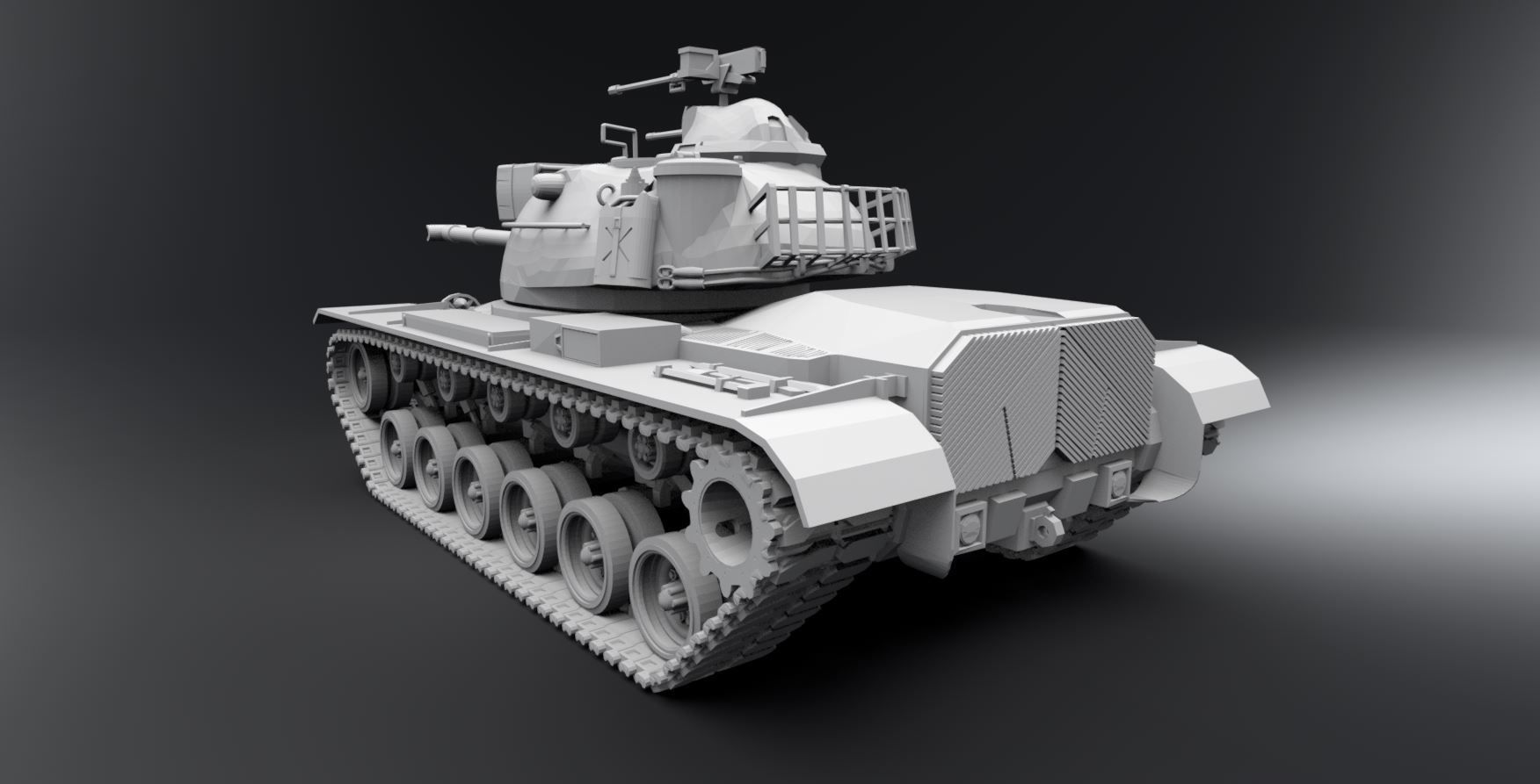M48 Patton Scale Model 3D model 3D printable | CGTrader