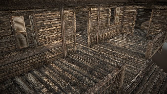 3D model Wooden Shack 03 VR / AR / low-poly | CGTrader