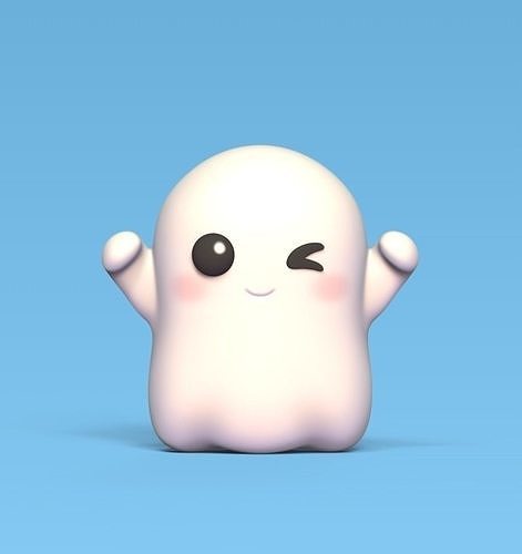 Cute Ghost - Halloween 3D model 3D printable | CGTrader