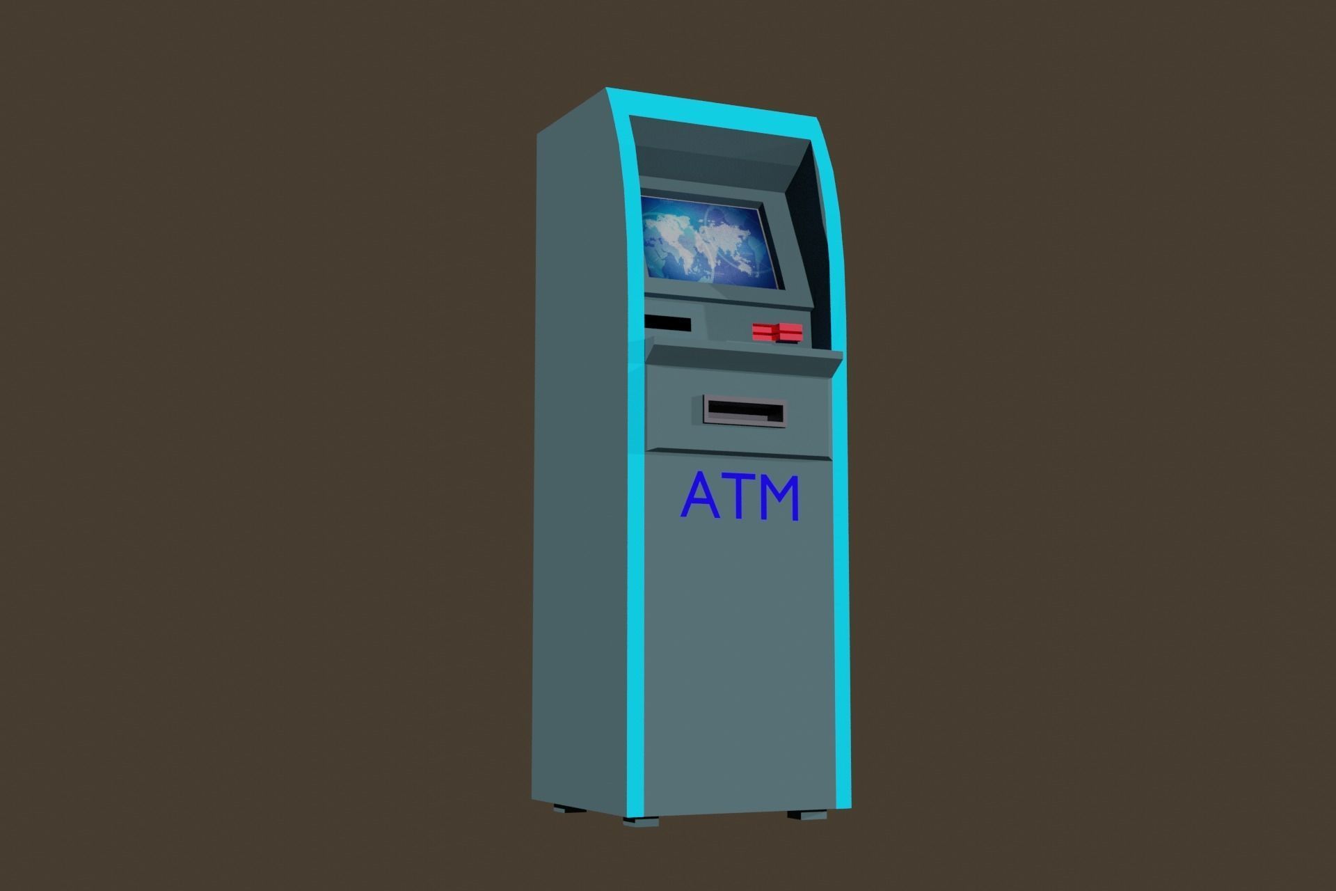 3D model ATM Machine VR / AR / low-poly | CGTrader