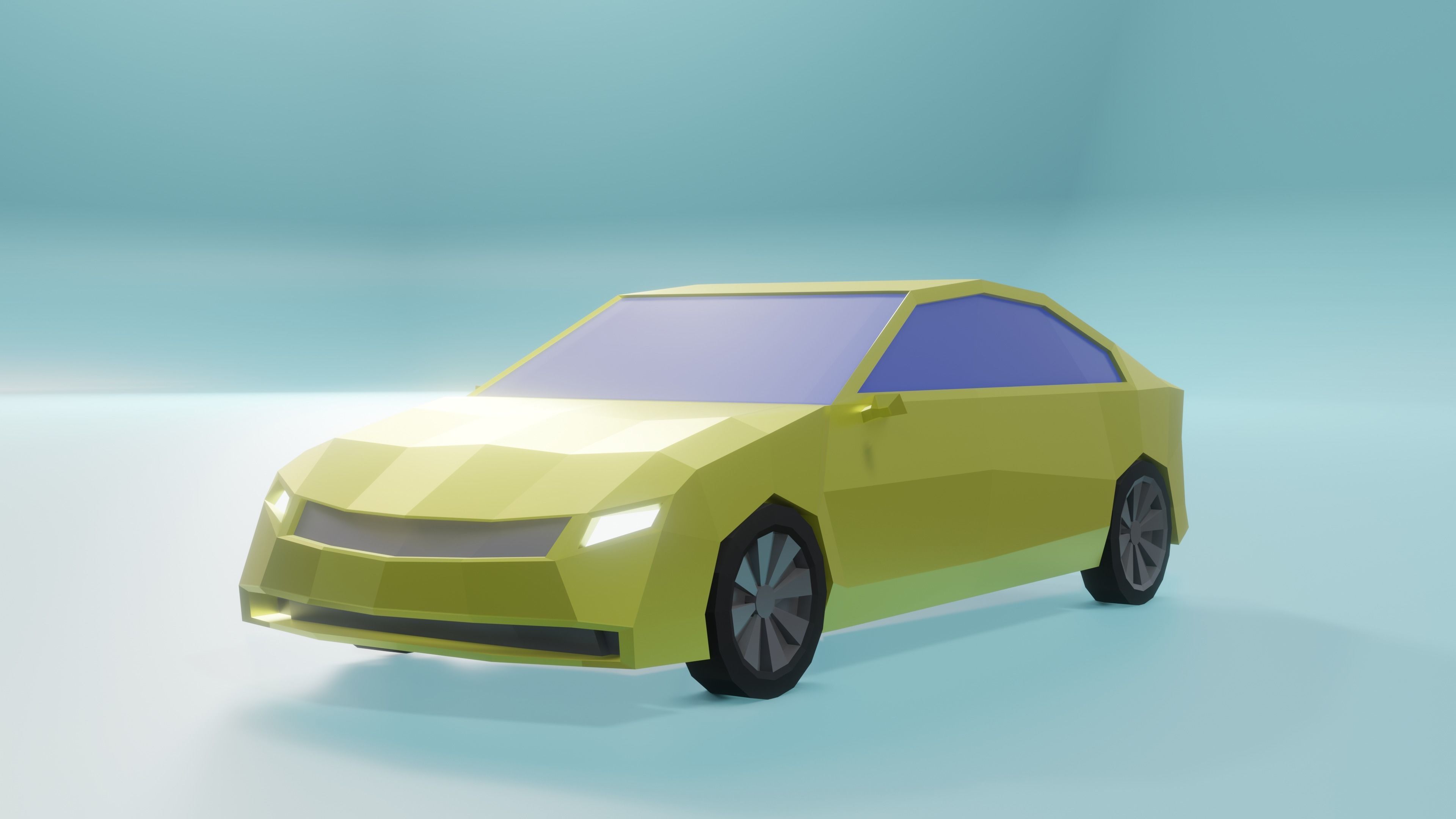 Low Poly Simple Car 3d Model free VR / AR / low-poly 3D model | CGTrader