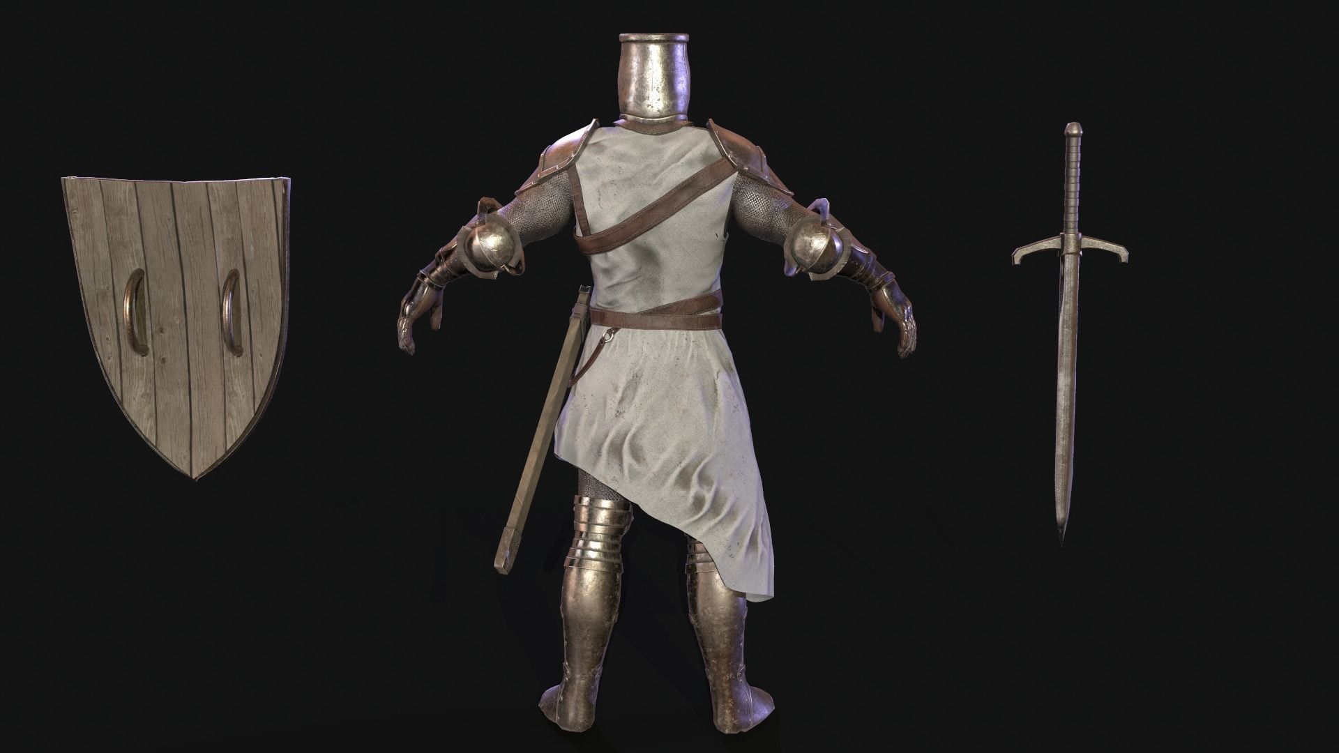 3D model Knight Templar VR / AR / low-poly | CGTrader
