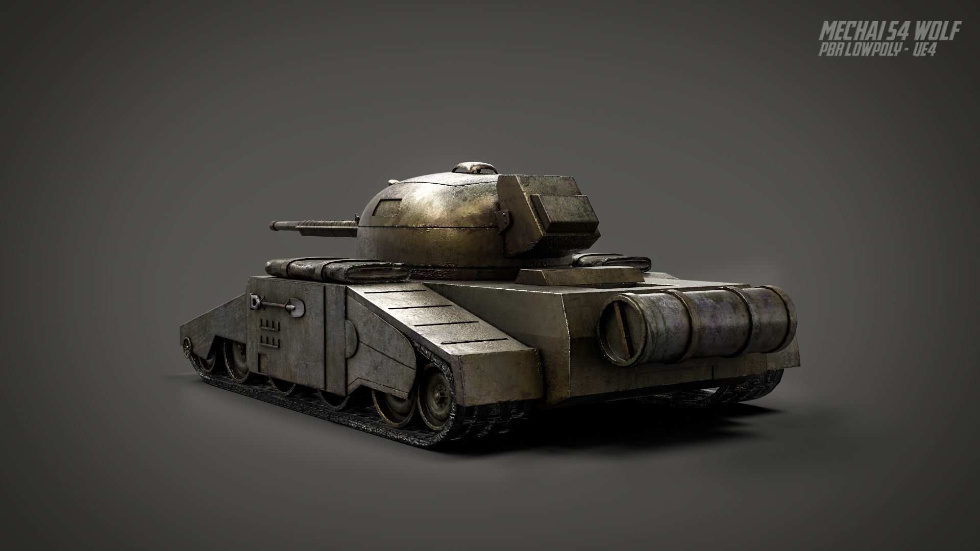 3D model UE4 Game-ready - PBR Dieselpunk Tank VR / AR / low-poly | CGTrader
