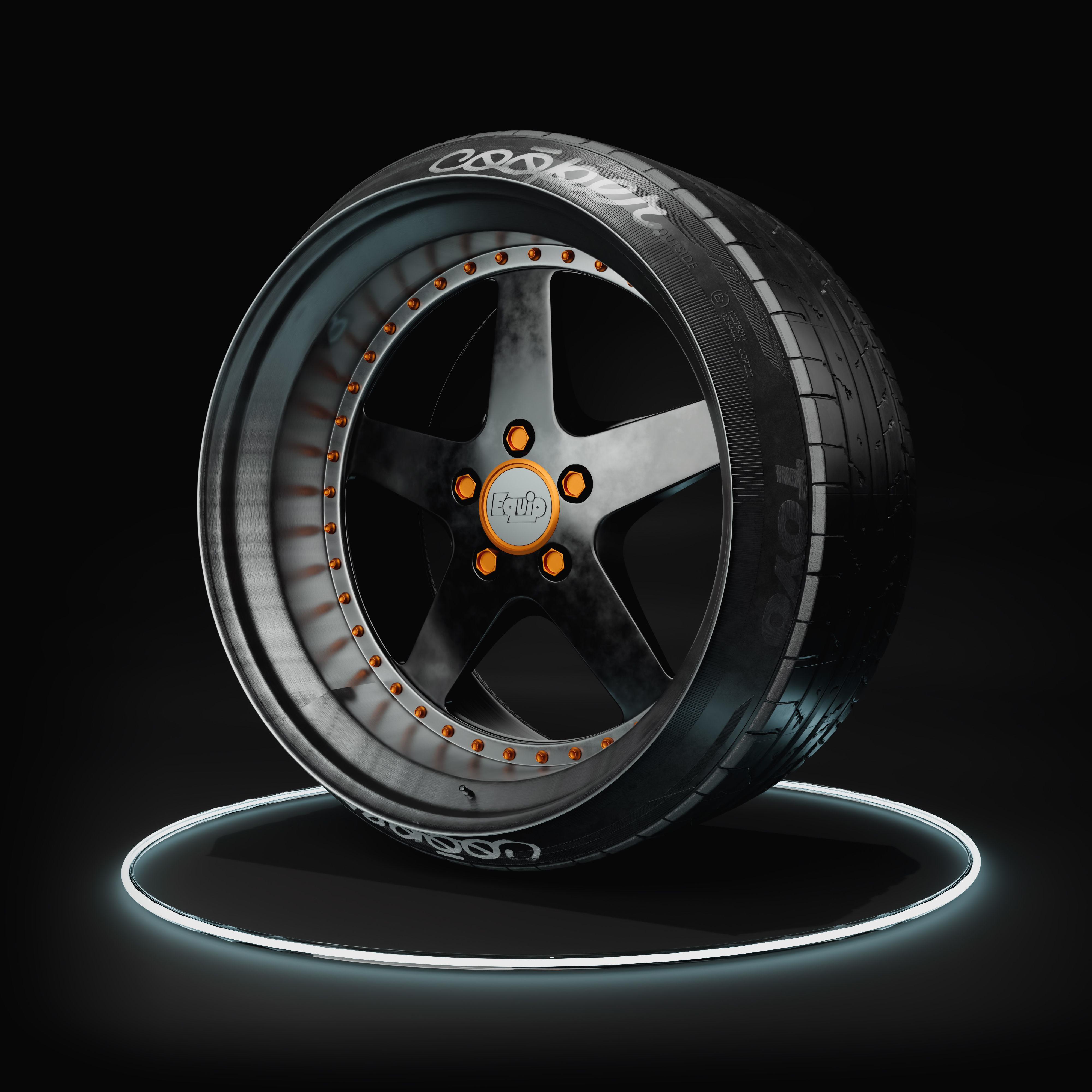 rims and tire stance 3D model | CGTrader