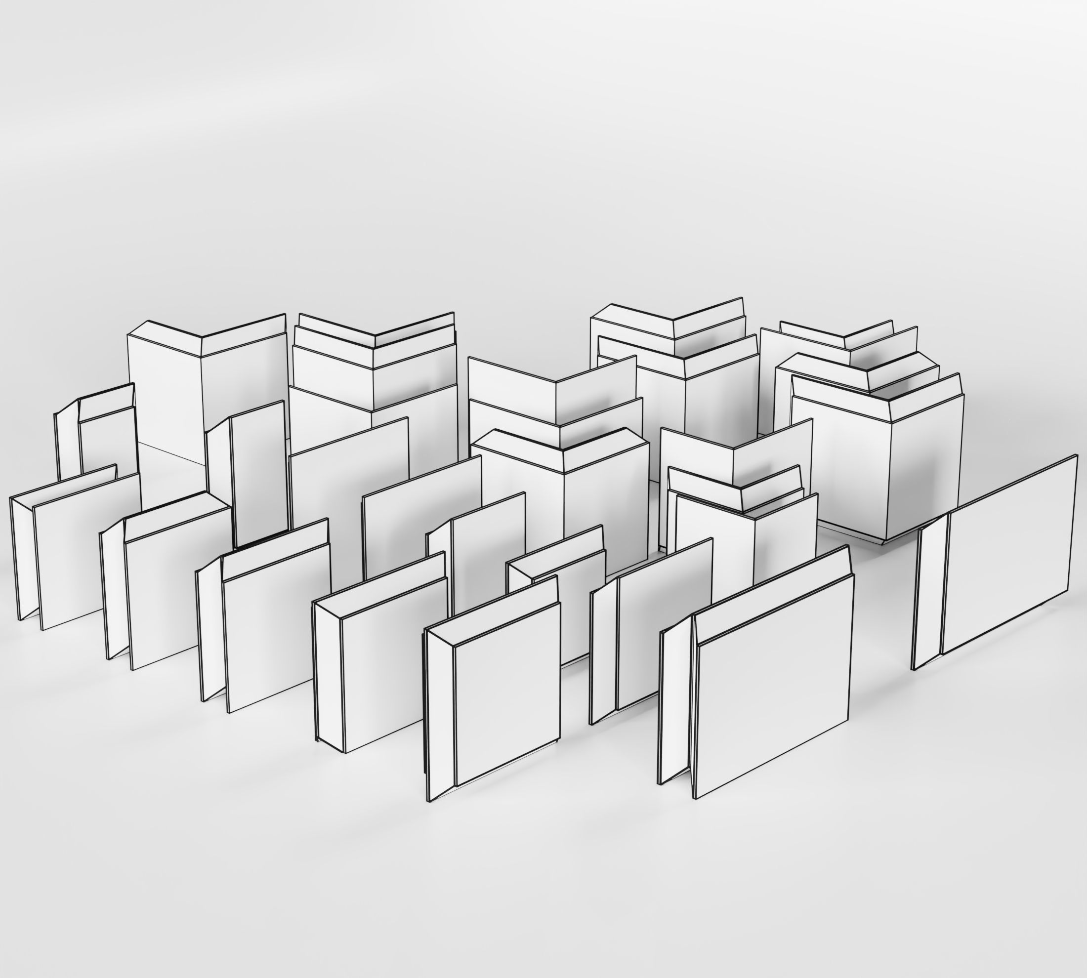 3D model Chevron Interlocking Lead Block Radiation Shielding VR / AR ...