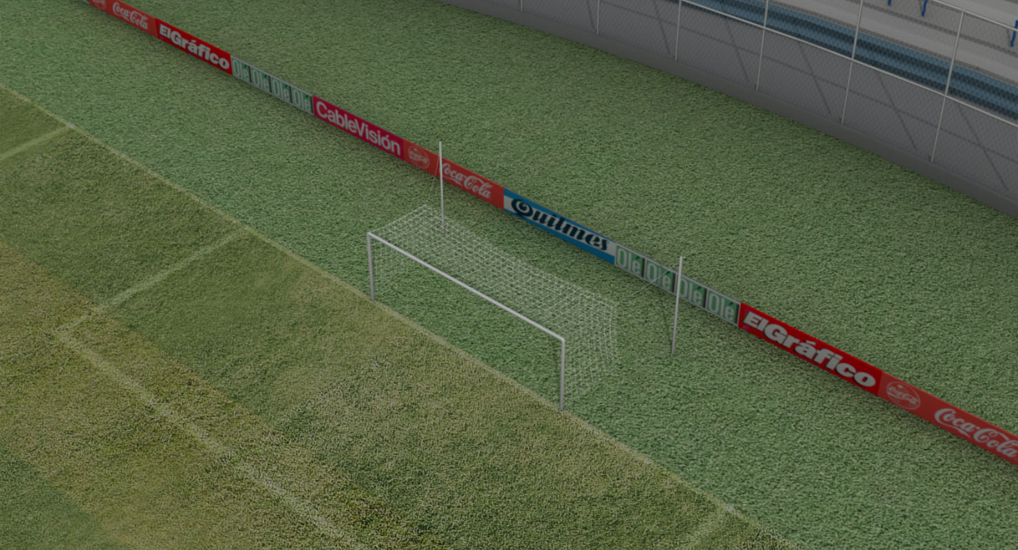 3D model Lowpoly generic football soccer stadium VR / AR / low-poly ...