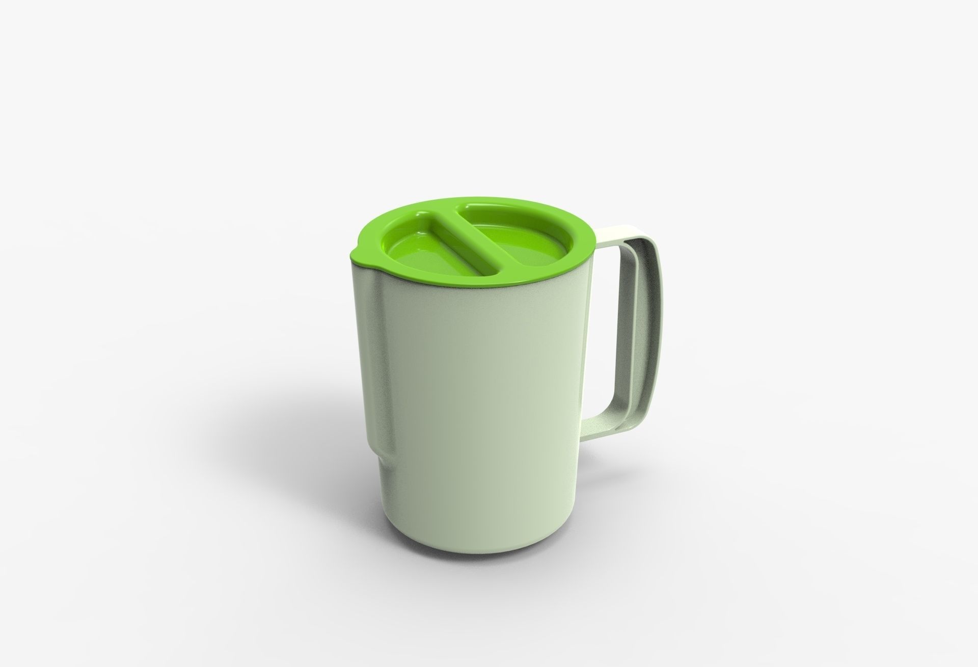 Plastic mug 3D model 3D printable OBJ FBX STL DAE 3DM IGE