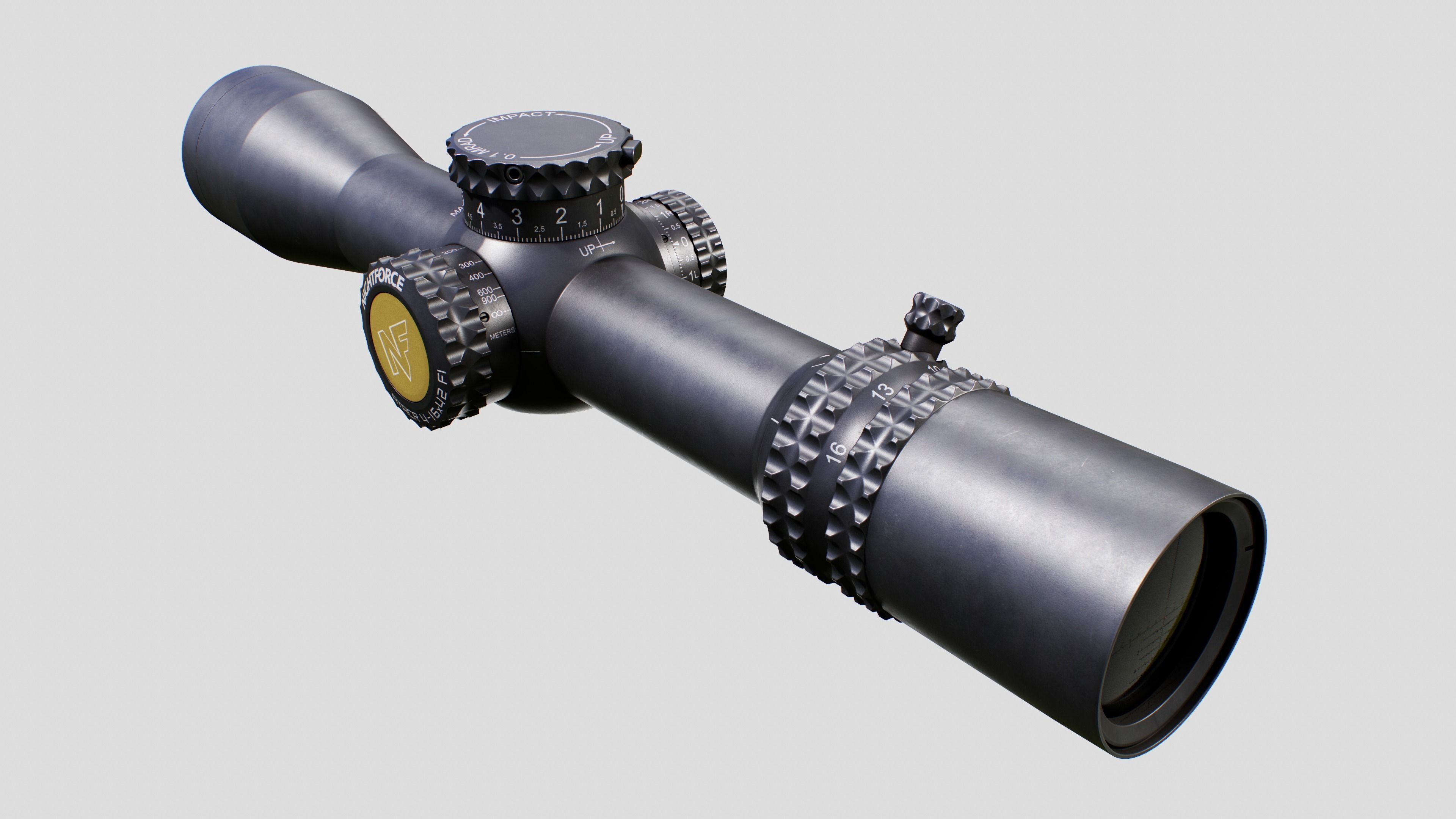 3D model Nightforce ATACR 4-16x42 F1 tactical rifle scope VR / AR / low ...