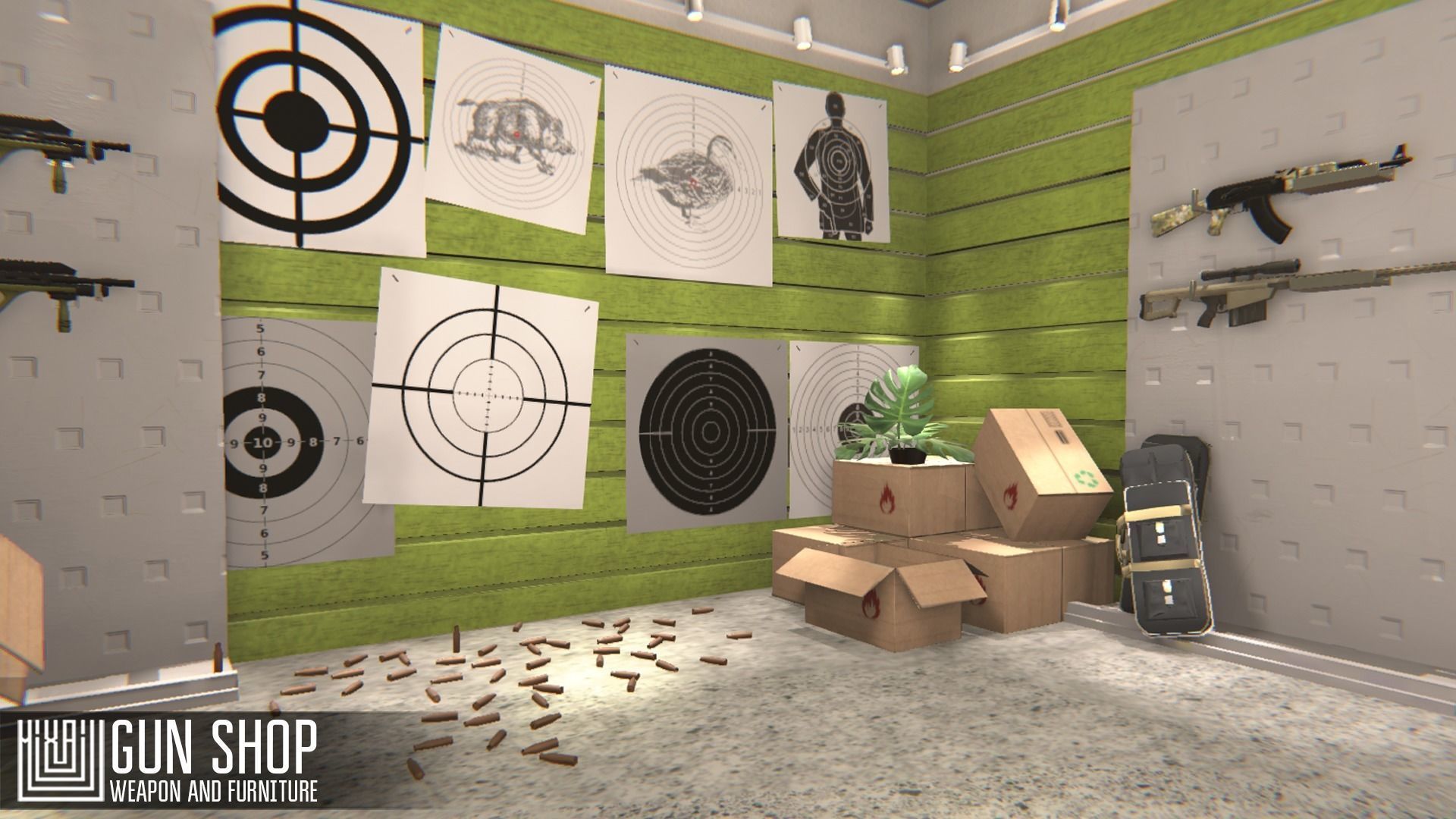 3D model Gun Shop - weapon and furniture VR / AR / low-poly | CGTrader