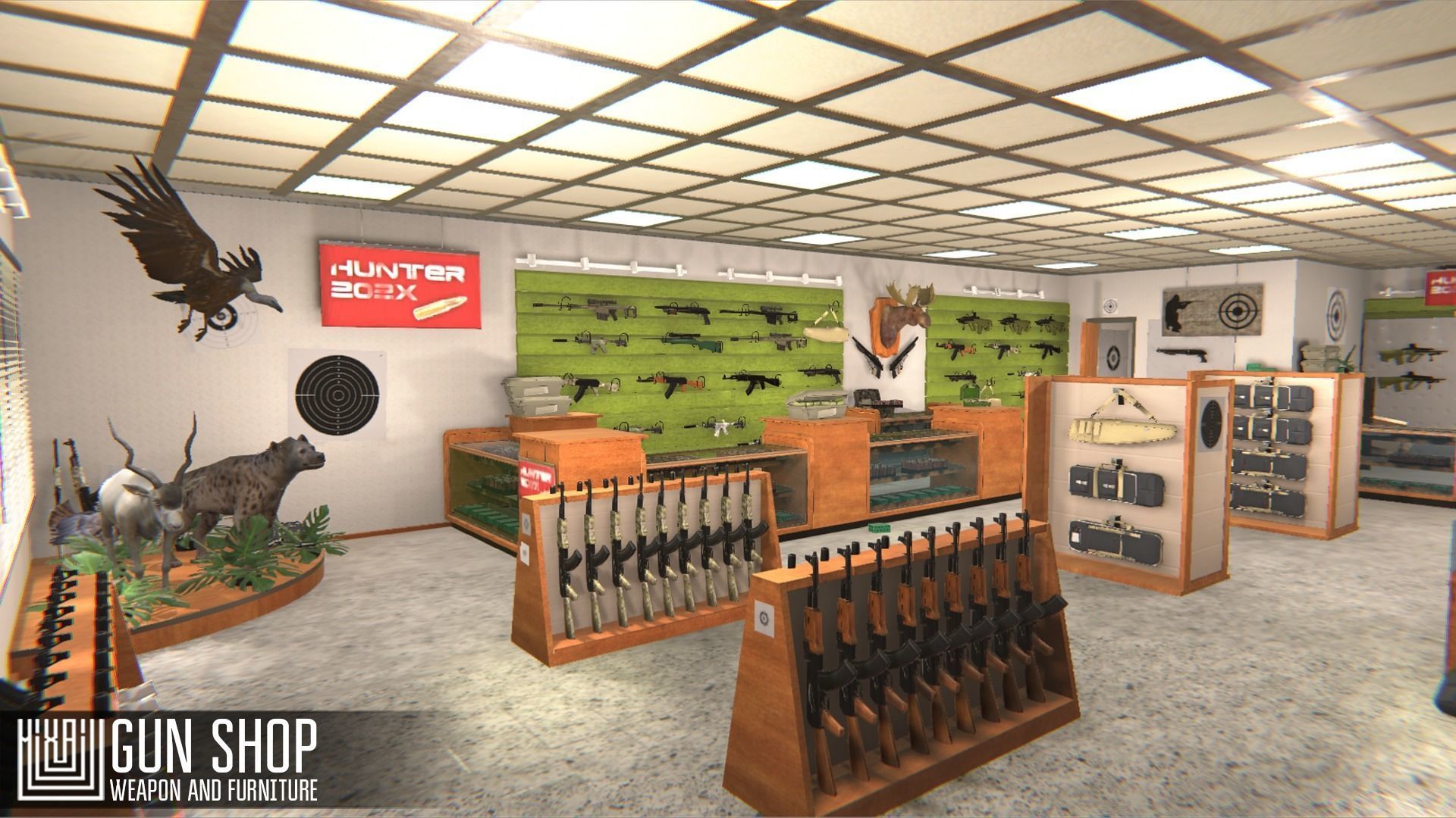 3D model Gun Shop - weapon and furniture VR / AR / low-poly | CGTrader