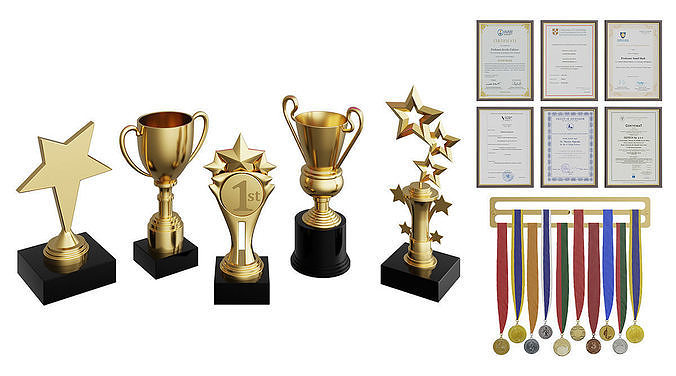 Awards Set BLENDER 3D Model Cycles 3D model | CGTrader