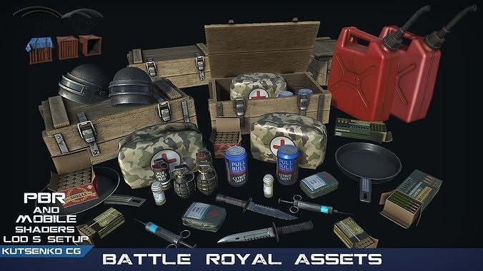 3D model Battle Royal Assets VR / AR / low-poly | CGTrader