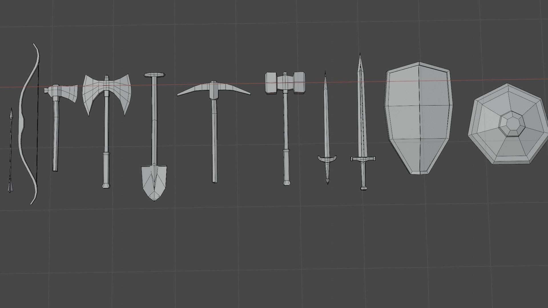 90 Low Poly Models Pack Game Ready free VR / AR / low-poly 3D model ...