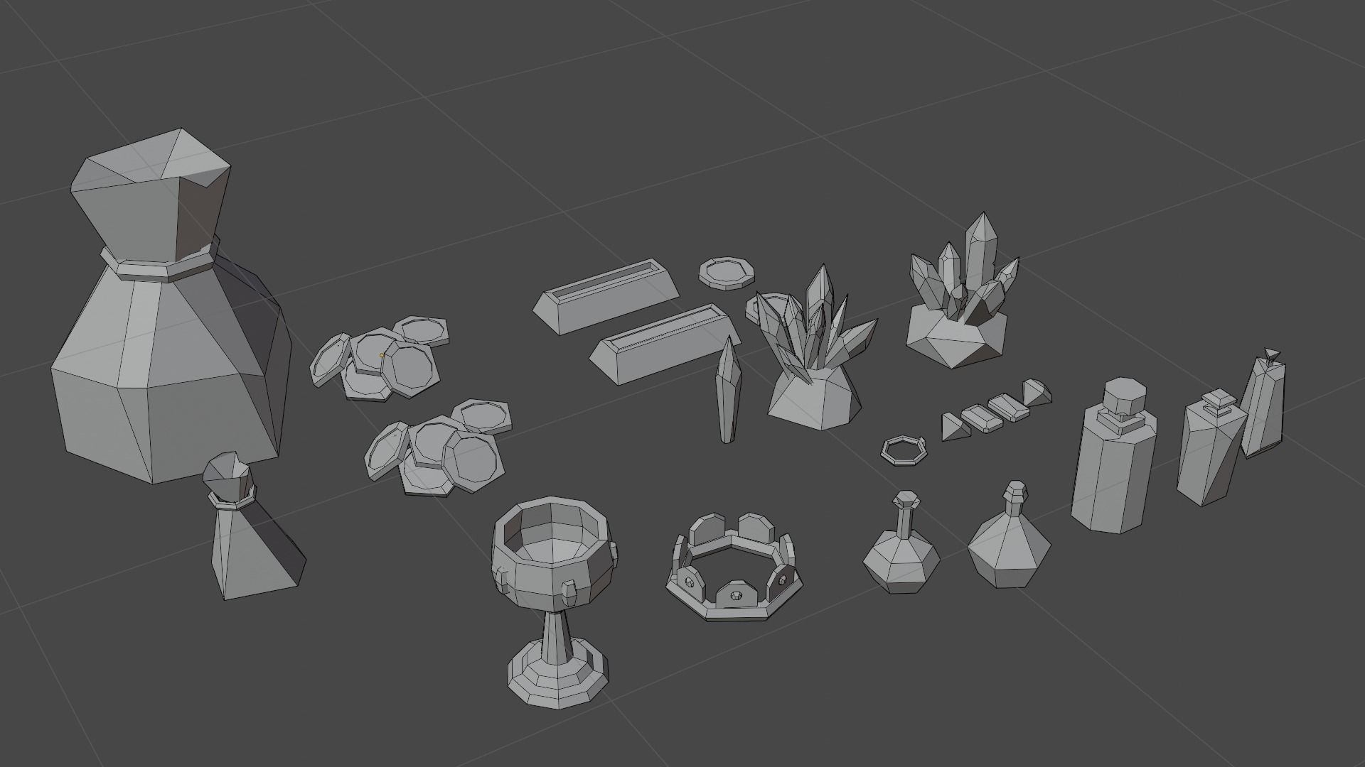 90 Low Poly Models Pack Game Ready free VR / AR / low-poly 3D model ...