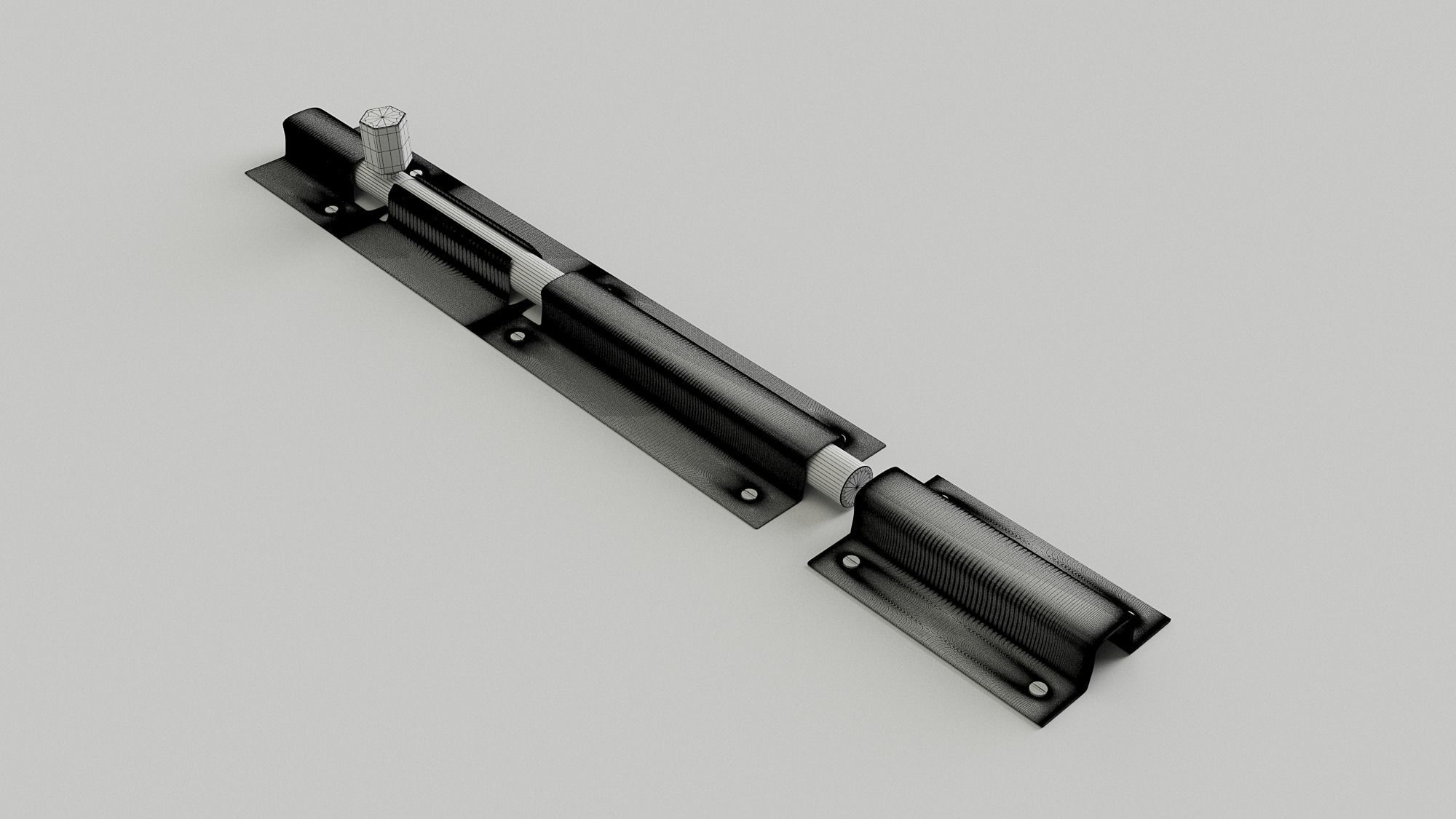 Flush Tower Bolt 3D model | CGTrader