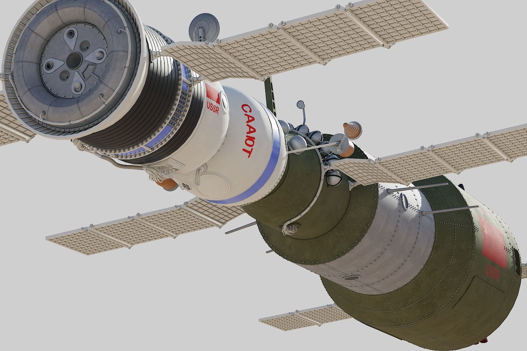 salyut space station 3D model | CGTrader