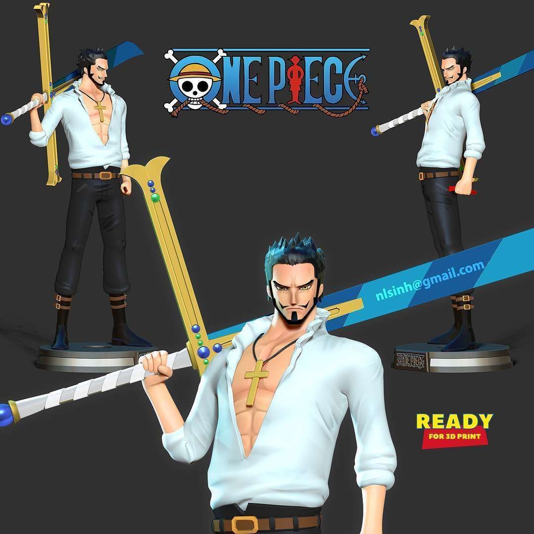 Dracule Mihawk One Piece 3D model 3D printable | CGTrader