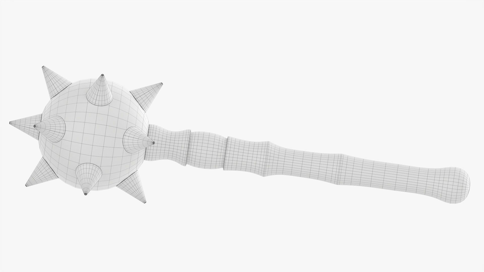 Spiked ball mace medieval 3D model | CGTrader