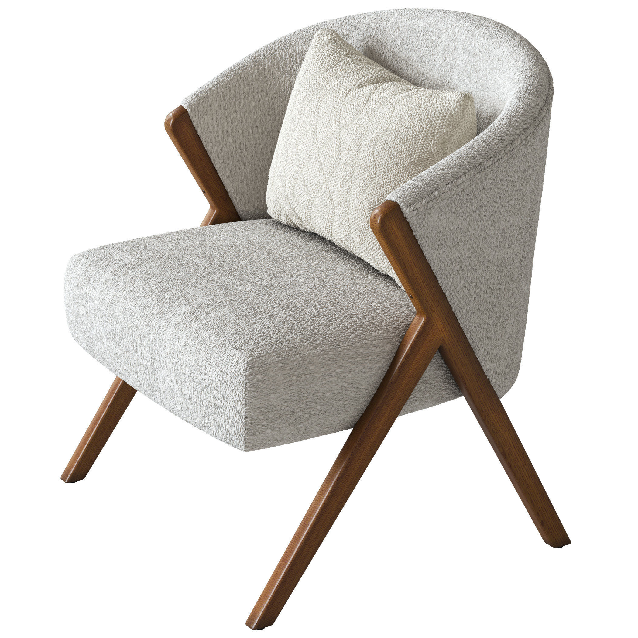 UPHOLSTERED BOUCLE ARMCHAIR ZARA HOME 3D model | CGTrader