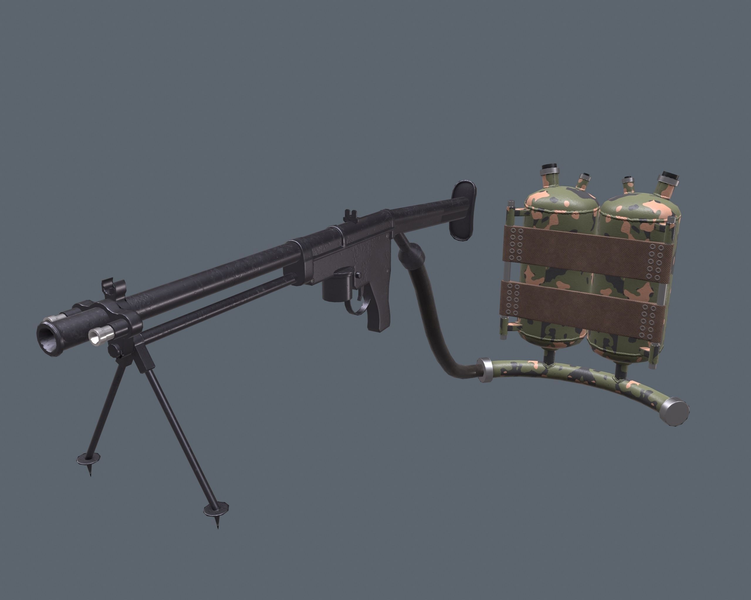 3D model Type-02C Chinese Flamethrower VR / AR / low-poly | CGTrader