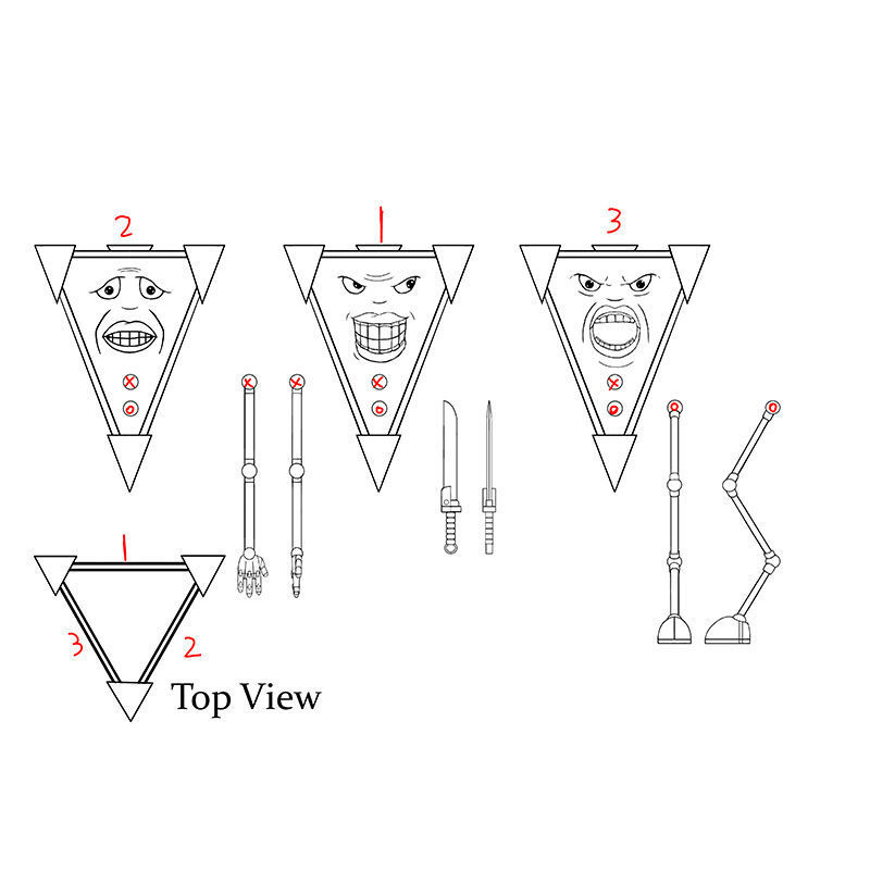 Modron - Tridrone - Geometric Warrior free 3D model 3D printable | CGTrader
