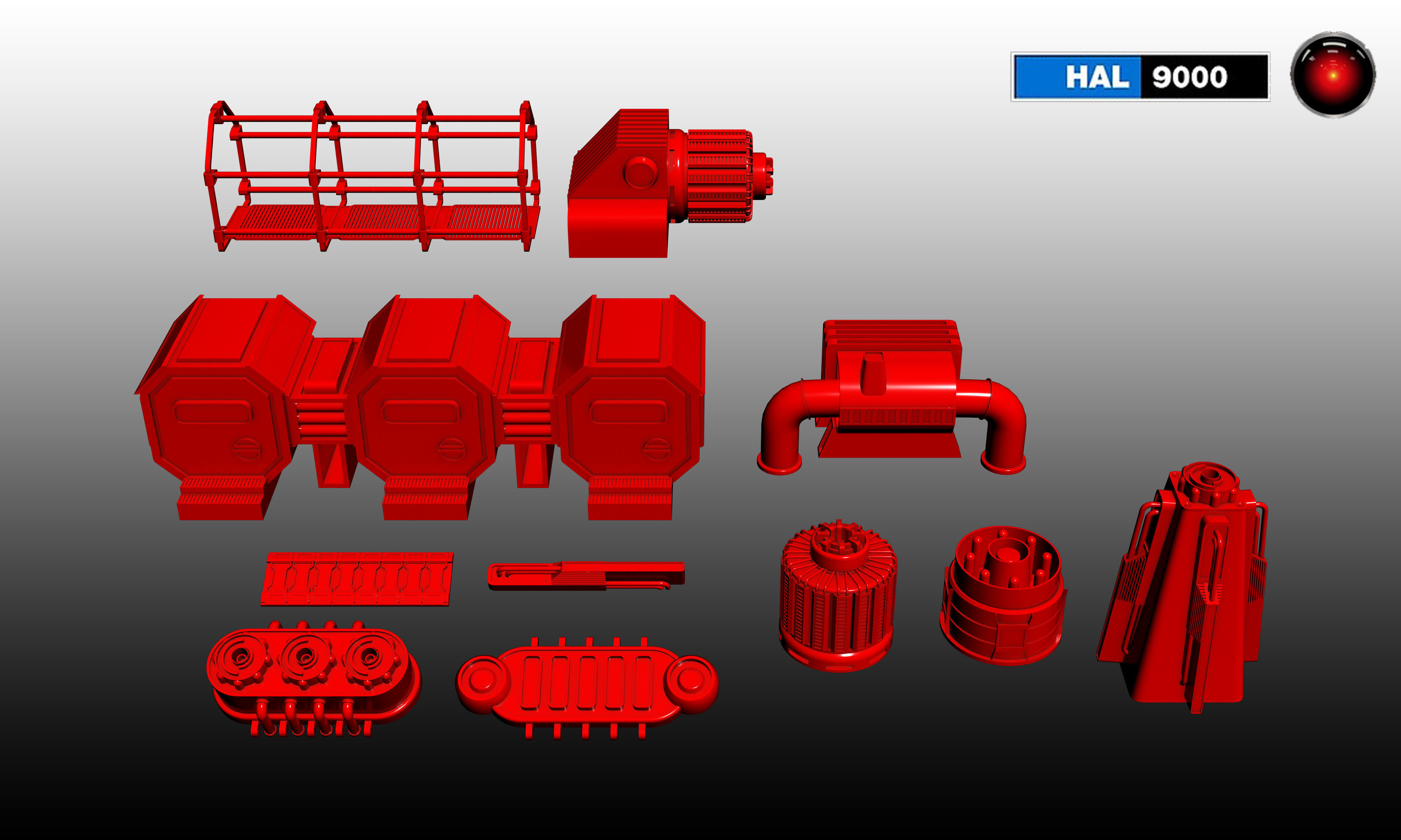 Spacecraft kitbash 3A 50 elements 3D model | CGTrader