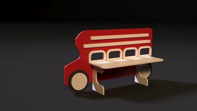 Bench bus 3D model | CGTrader