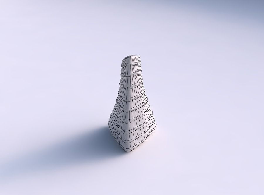 Vase grounded tilted triangle with horizontal inverted layers 3D model ...