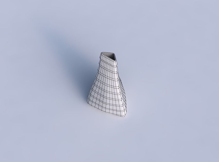 Vase grounded tilted triangle with horizontal inverted layers 3D model ...