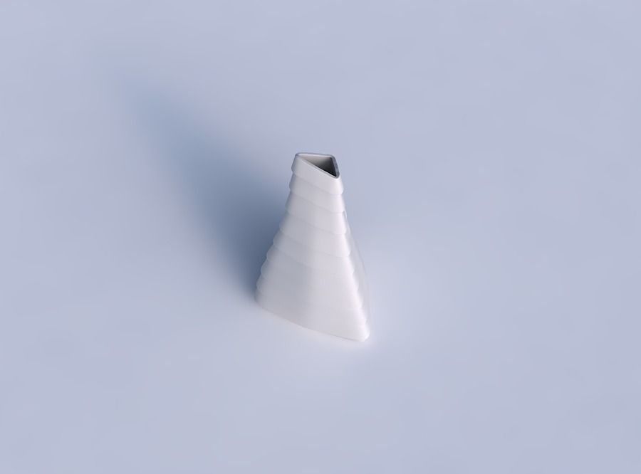 Vase grounded tilted triangle with horizontal inverted layers 3D model ...