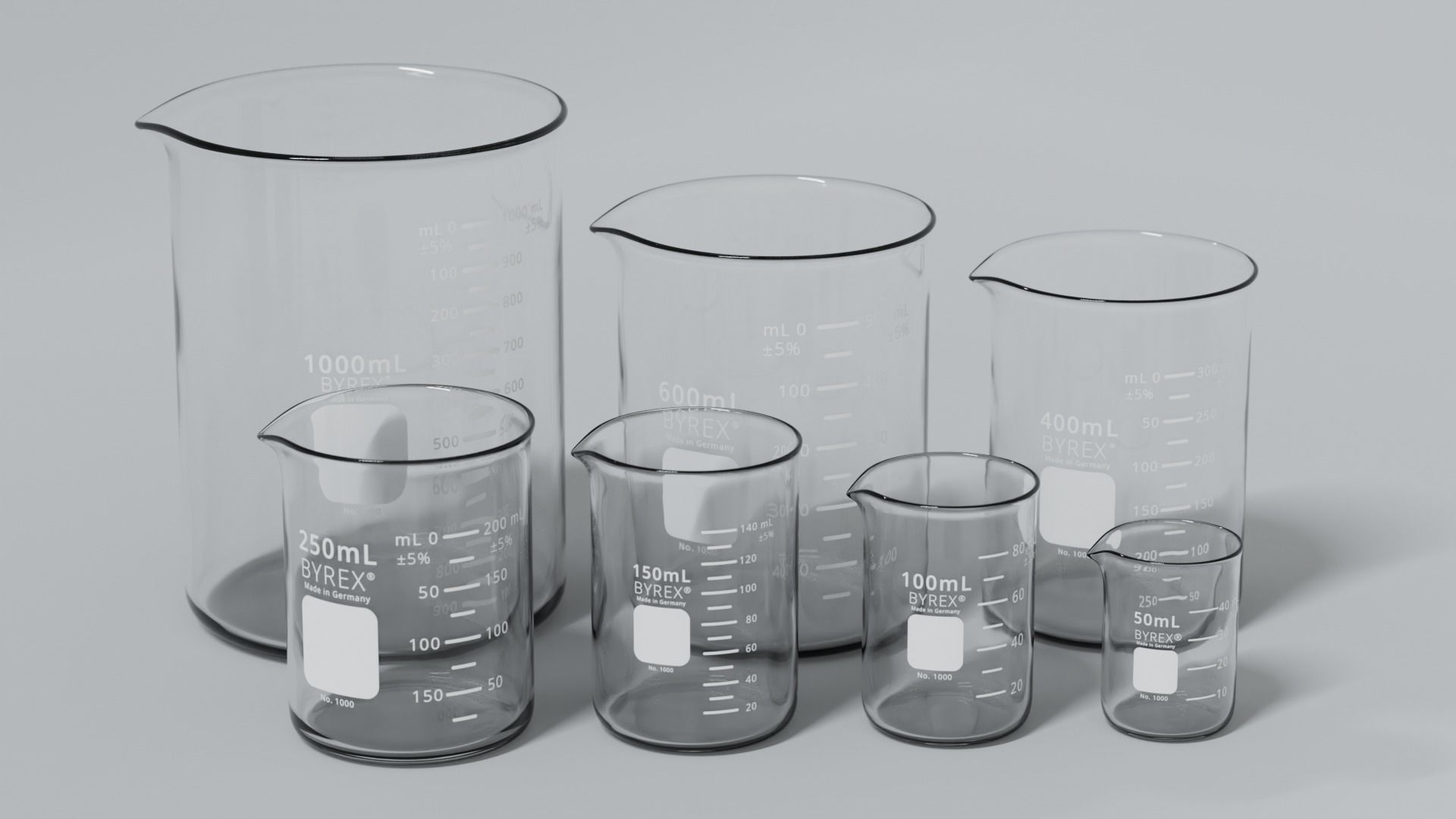 3D asset Laboratory Beaker Set | CGTrader