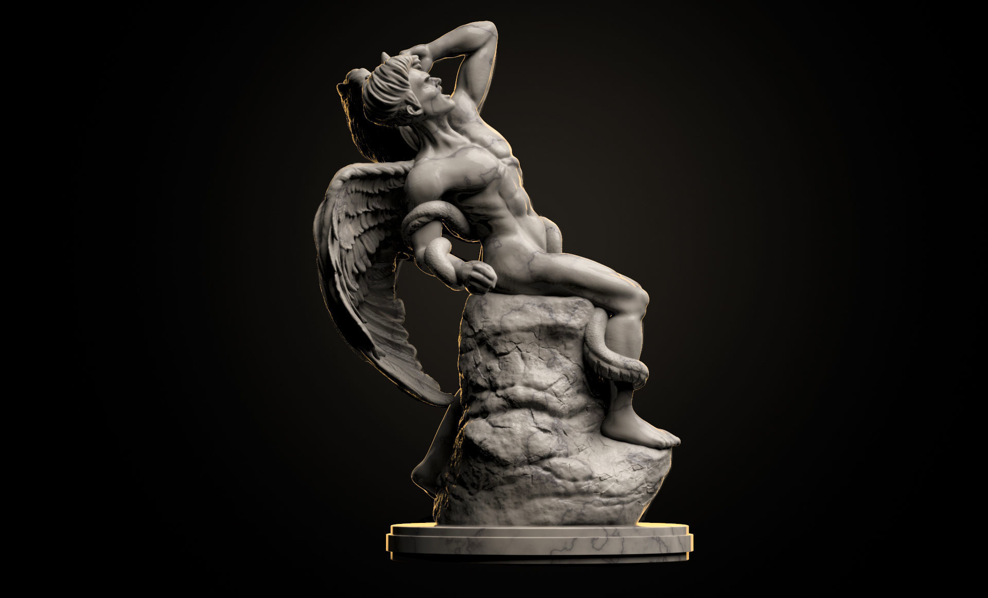 Fallen Angel 3D model 3D printable | CGTrader