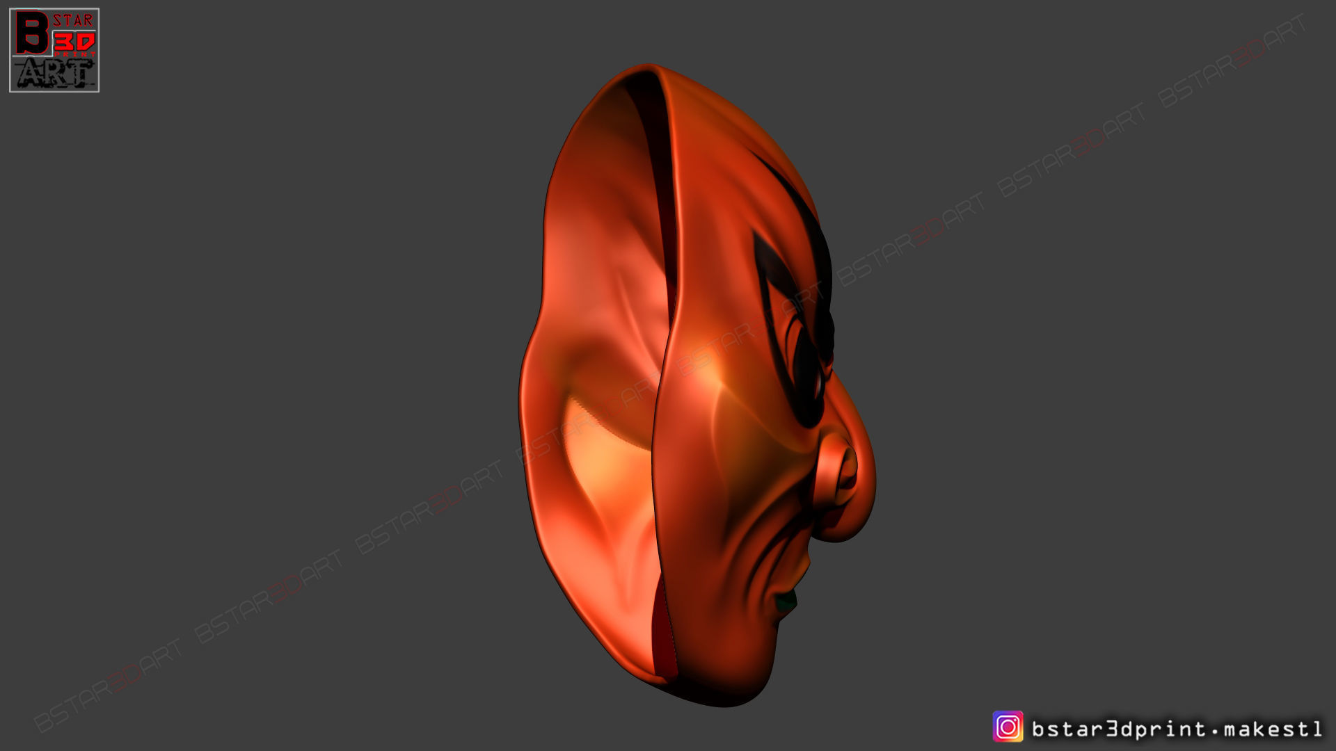 Japanese Bugaku Mask - Devil Mask -Halloween Cosplay 3D model 3D ...